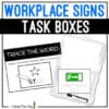 Workplace Signs Task Boxes - Trace The Word