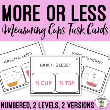 Which is More? Which is Less? Task Cards