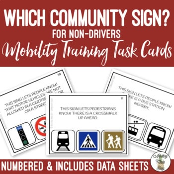 Which Community Sign Mobility Training Task Cards