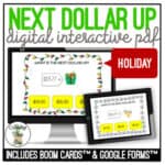 Holiday Next Dollar Up Digital Task Cards