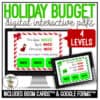 Holiday Budgeting Digital Task Cards