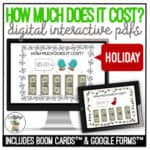 Holiday How Much Does It Cost? Digital Task Cards