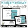 Vocation Vocabulary Digital Task Cards