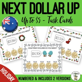 Next Dollar Up - How Many Dollars Do I Need? Holiday Task Cards ...