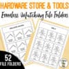 Hardware Store & Tools Errorless Matching File Folders