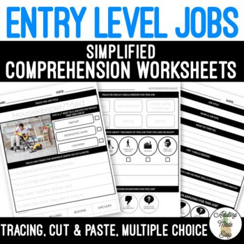Entry Level Jobs Comprehension Worksheets