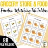 Grocery Store & Food Errorless Matching File Folders