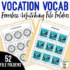 Vocation Vocabulary Errorless Matching File Folders