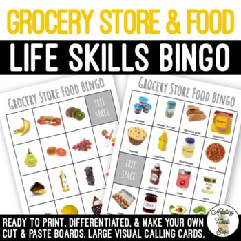 Food Bingo Games Bundle Cut and Paste Activities Bingo Template🍧 ...