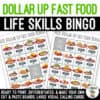 Next Dollar Up (Fast Food) BINGO Game
