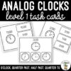 Analog Clocks Level 1 Task Cards