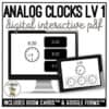 Analog Clocks Level 1 Digital Task Cards