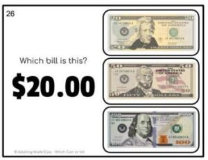 Which Coin or Bill? Task Cards