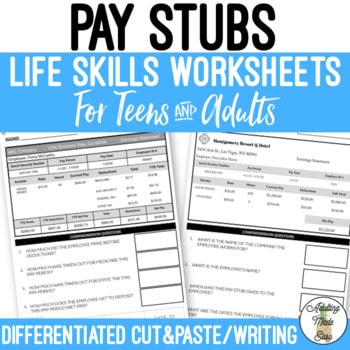 Pay Stubs Worksheets Distance Learning