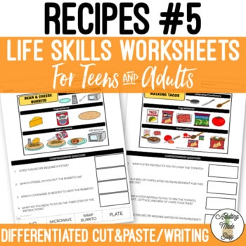 Reading Recipes #5 Worksheets Distance Learning SS