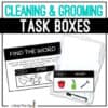 Cleaning & Grooming Task Boxes - Find The Word