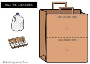 Bagging Groceries Drag & Drop Boom Cards SS