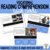 Vocation Simplified Reading Comprehension Task Cards