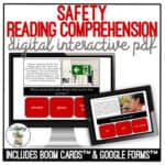 Safety Simplified Reading Comprehension Activity