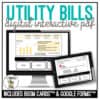 Reading Utility Bills Digital Task Cards
