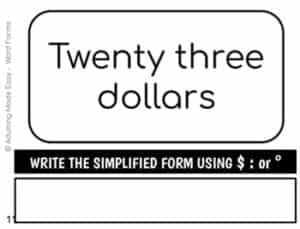 Life Skills Word Forms Task Cards