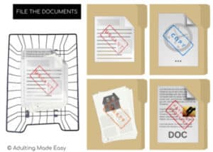 Filing Documents Drag & Drop Boom Cards
