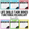 Life Skills Task Box Functional Vocabulary BUNDLE