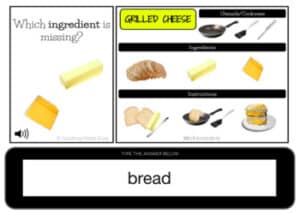 Reading Recipes Grilled Cheese Level 1 Typing Boom Cards