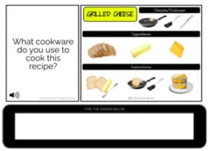 Reading Recipes Grilled Cheese Level 1 Typing Boom Cards