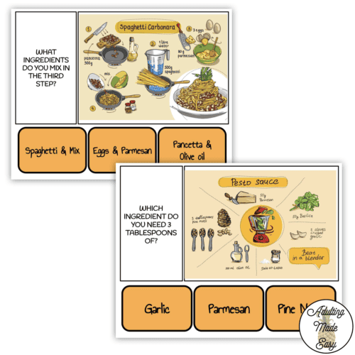 Reading Italian Recipes Digital Task Cards