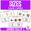 Sizes - Small Medium Large Field of 2 Task Cards
