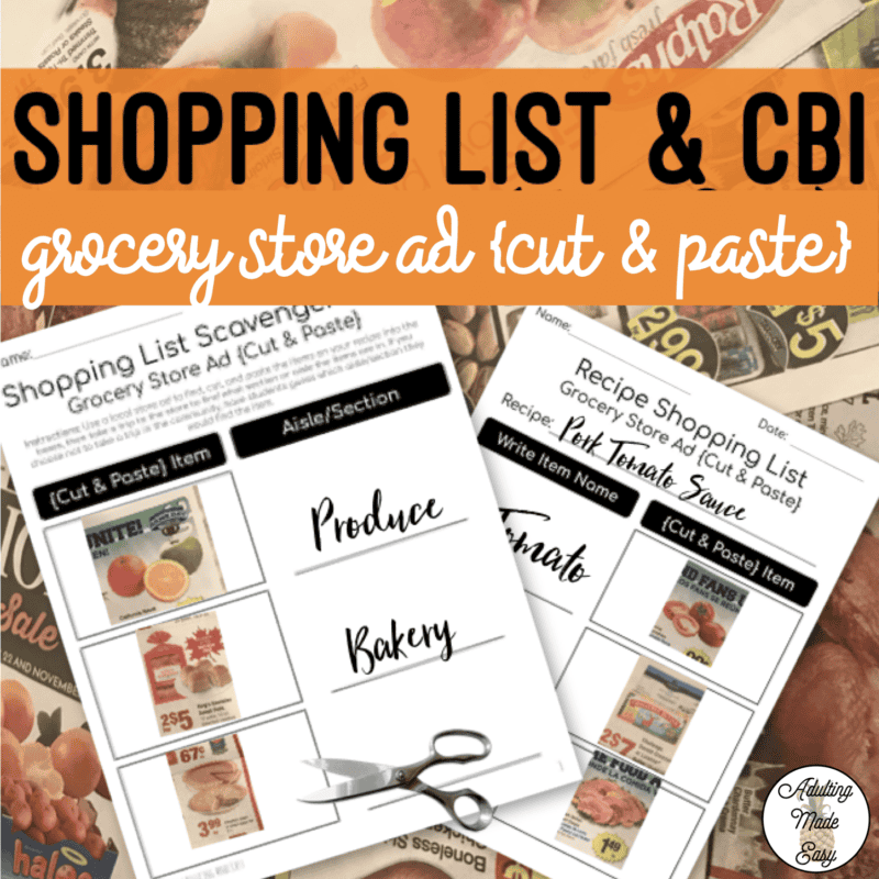 Store Ads Life Skills {Cut & Paste} Activities BUNDLE