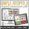 Reading Simple Recipes 3 Digital Task Cards SS