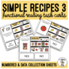 Reading Simple Recipes 3 Task Cards SS