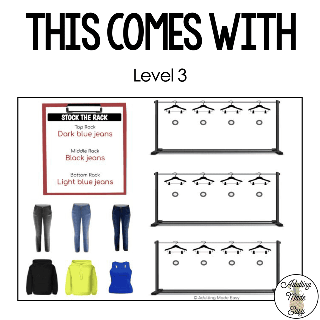 Stock the Rack (Clothing Store) Drag & Drop Google Slides
