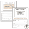 Writing Checks & Receipts Worksheets and Google Slides