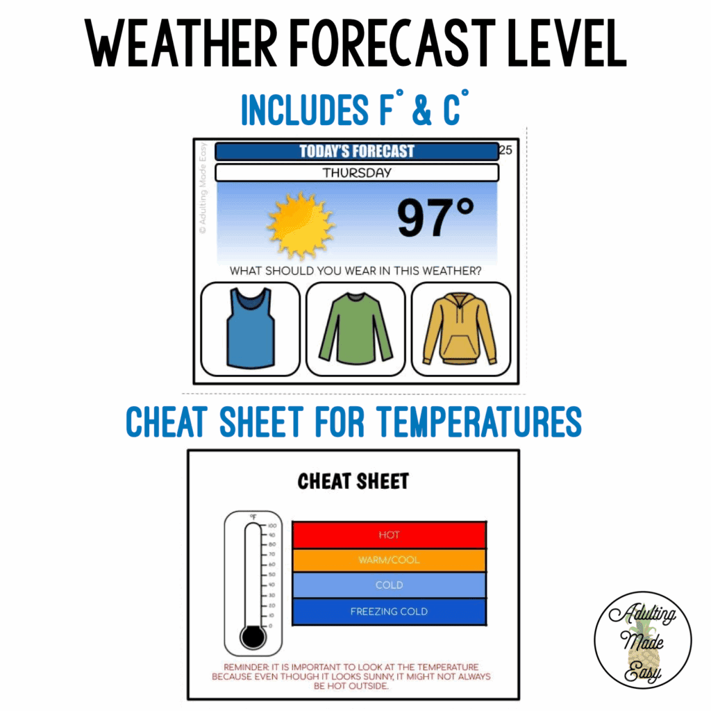 What Should You Wear? Weather Task Cards SS