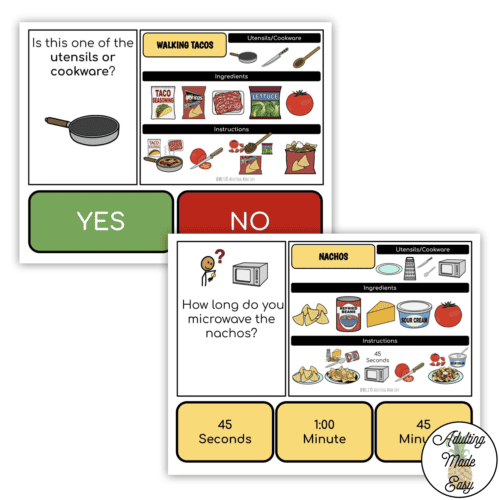 Reading Simple Recipes 3 Digital Task Cards SS