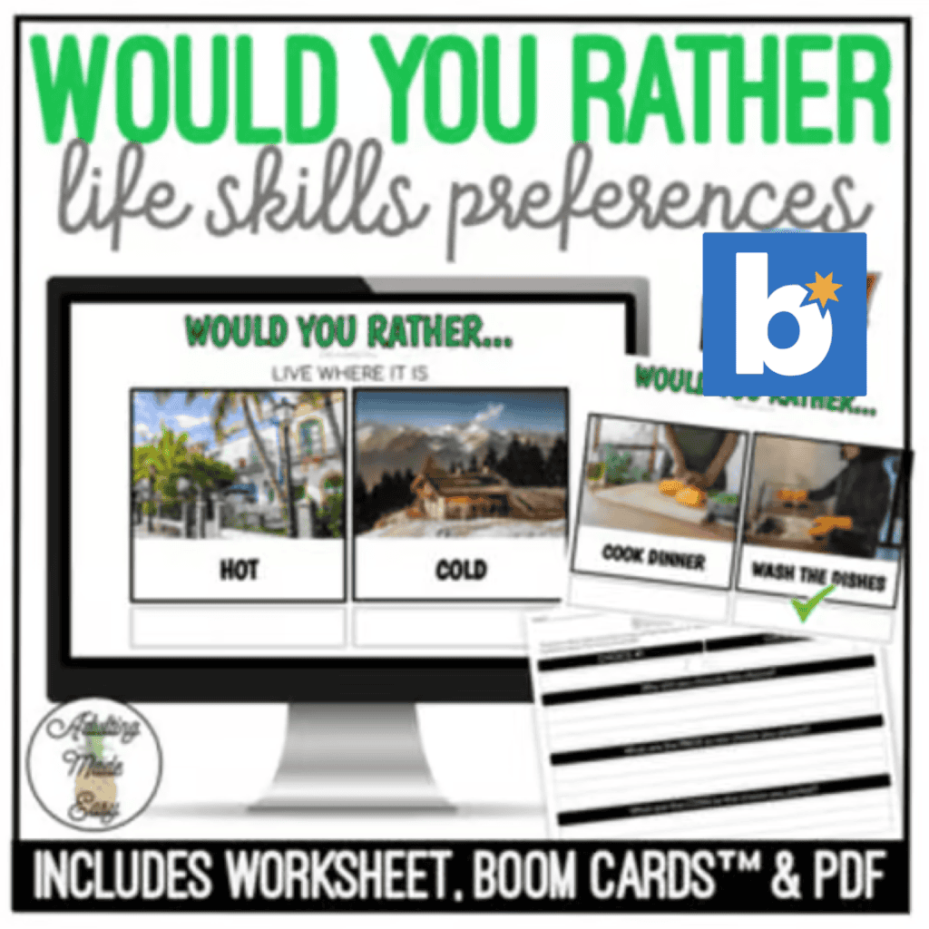 Would You Rather - Life Skills Preferences Activity