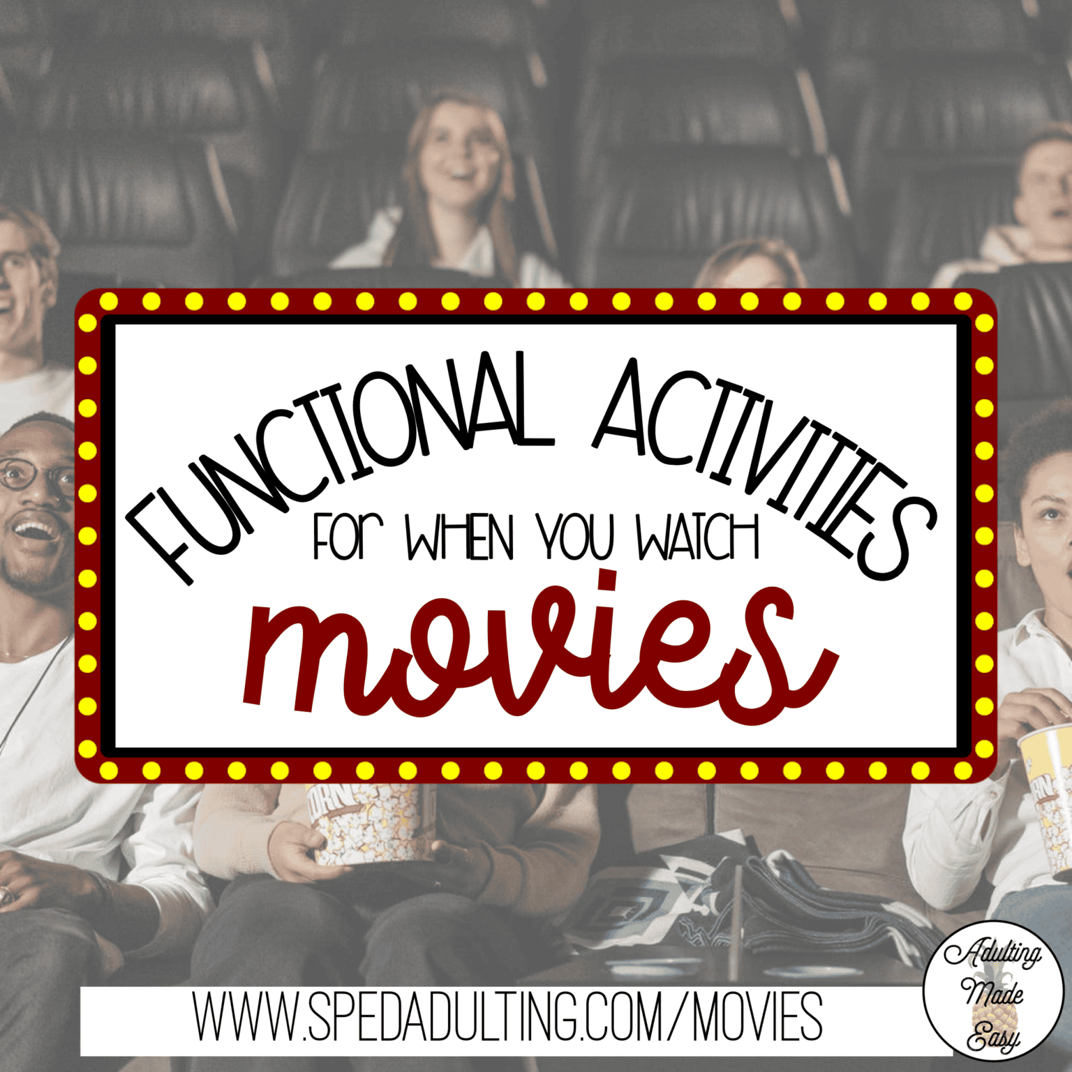 Functional Activities For When You Watch A Movie With Your Class