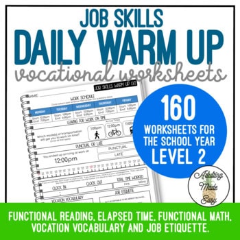 Job Skills Daily Warm Up Worksheets Level 2