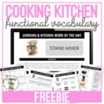 Cooking & Kitchen Functional Vocabulary FREEBIE