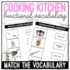Cooking/Kitchen Functional Vocabulary - Match the Word