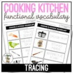 Cooking & Kitchen Functional Vocabulary TRACING Worksheets
