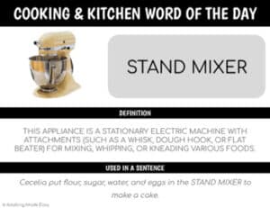 Cooking/Kitchen Functional Vocabulary - Word of the Day