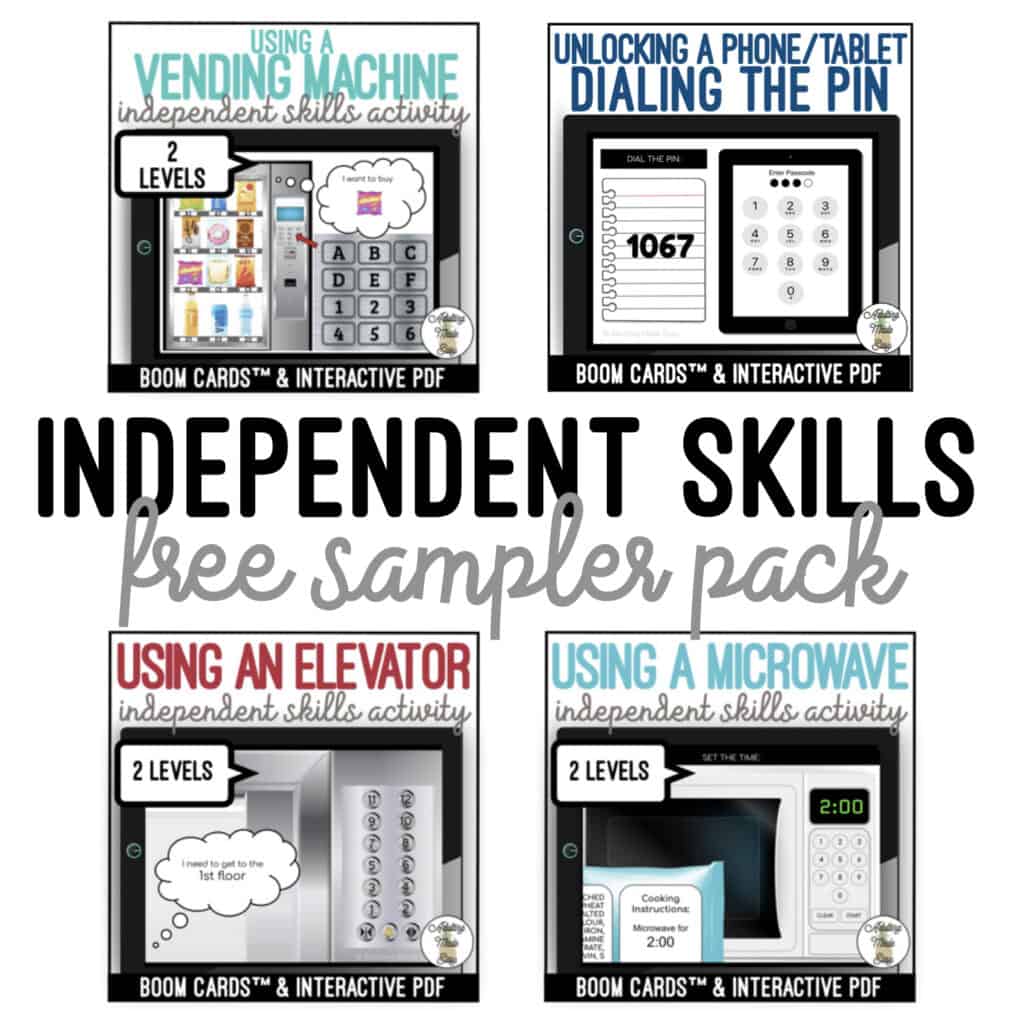 FREE Independent Skills - Boom Cards & Interactive PDF