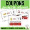 Coupons Grocery Store Task Cards