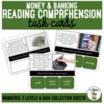 Money & Banking Simplified Reading Comprehension Task Cards