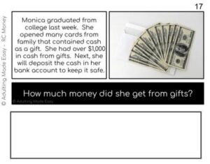 Money & Banking Simplified Reading Comprehension Task Cards