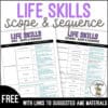 Life Skills Scope & Sequence Freebie